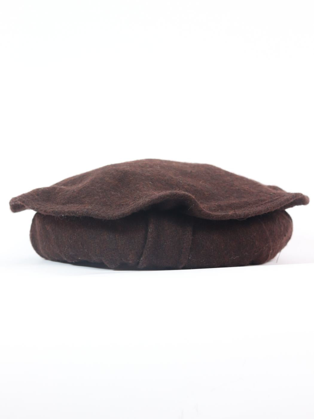 Dark Brown Pakol Cap – Handmade Afghani Peshwari Style Hat – Sarposhi